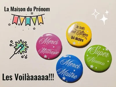 Les badges à personnaliser – La Maison du Prénom